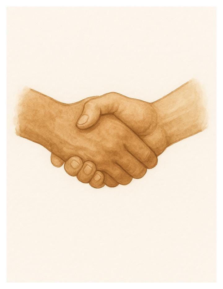 Hand Shake | Printable Bible Image | Christian Watercolor Art for ...