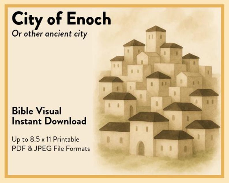 City of Enoch Printable | Bible Visual Aid | Sunday School Lesson ...