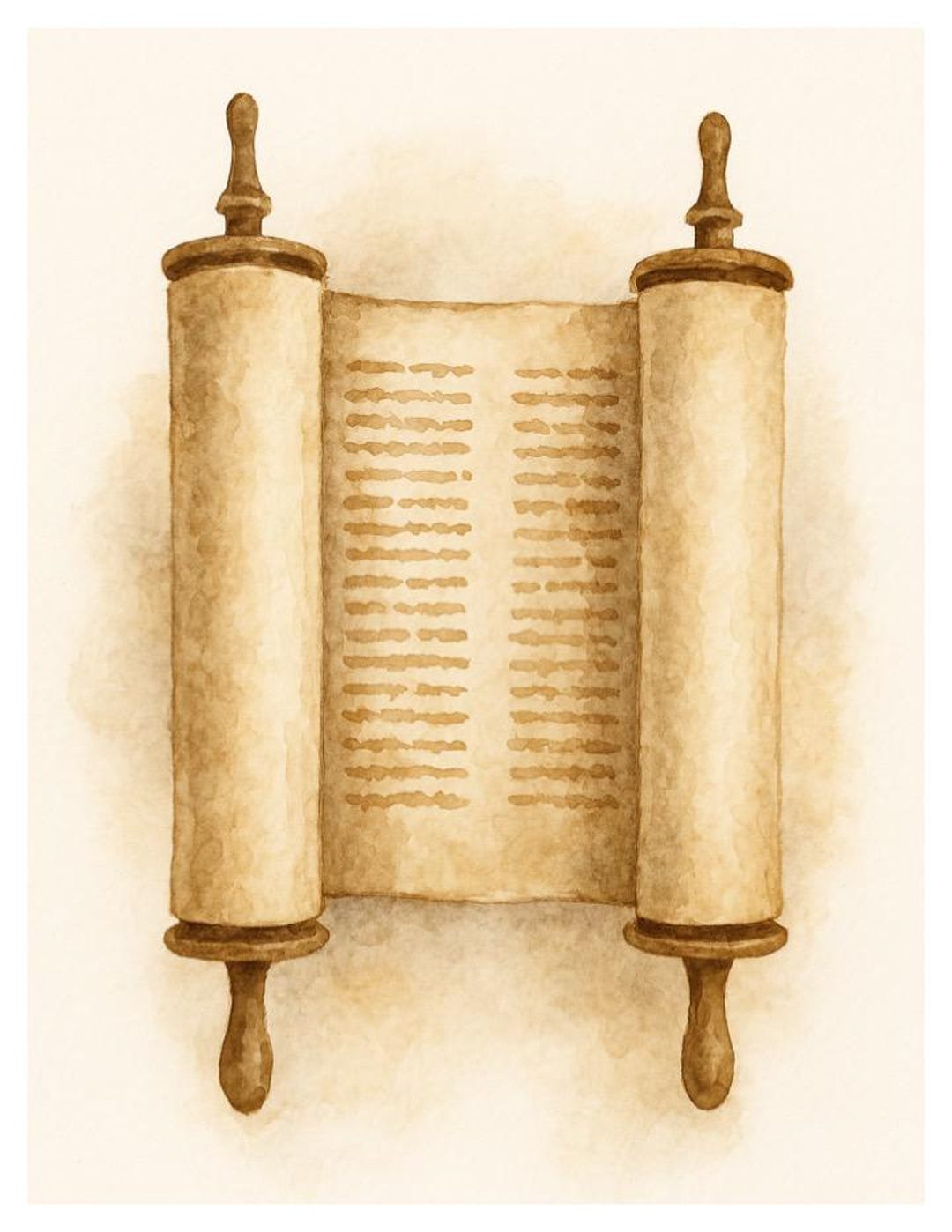 Scroll | Printable Bible Image | Christian Watercolor Art for Sunday ...