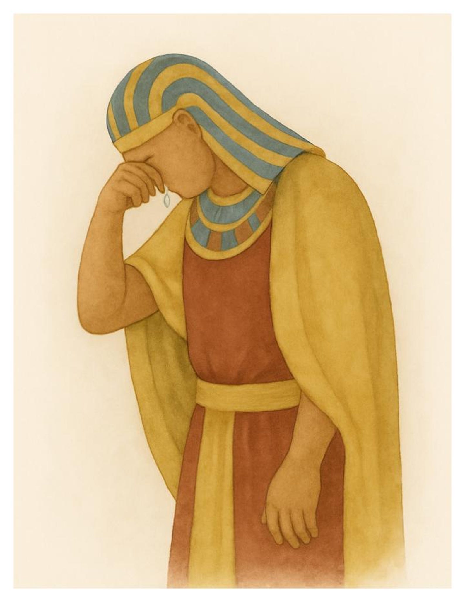 Joseph Weeps | Printable Bible Image | Christian Watercolor Art for ...