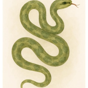 Snake | Printable Bible Image | Christian Watercolor Art for Sunday ...