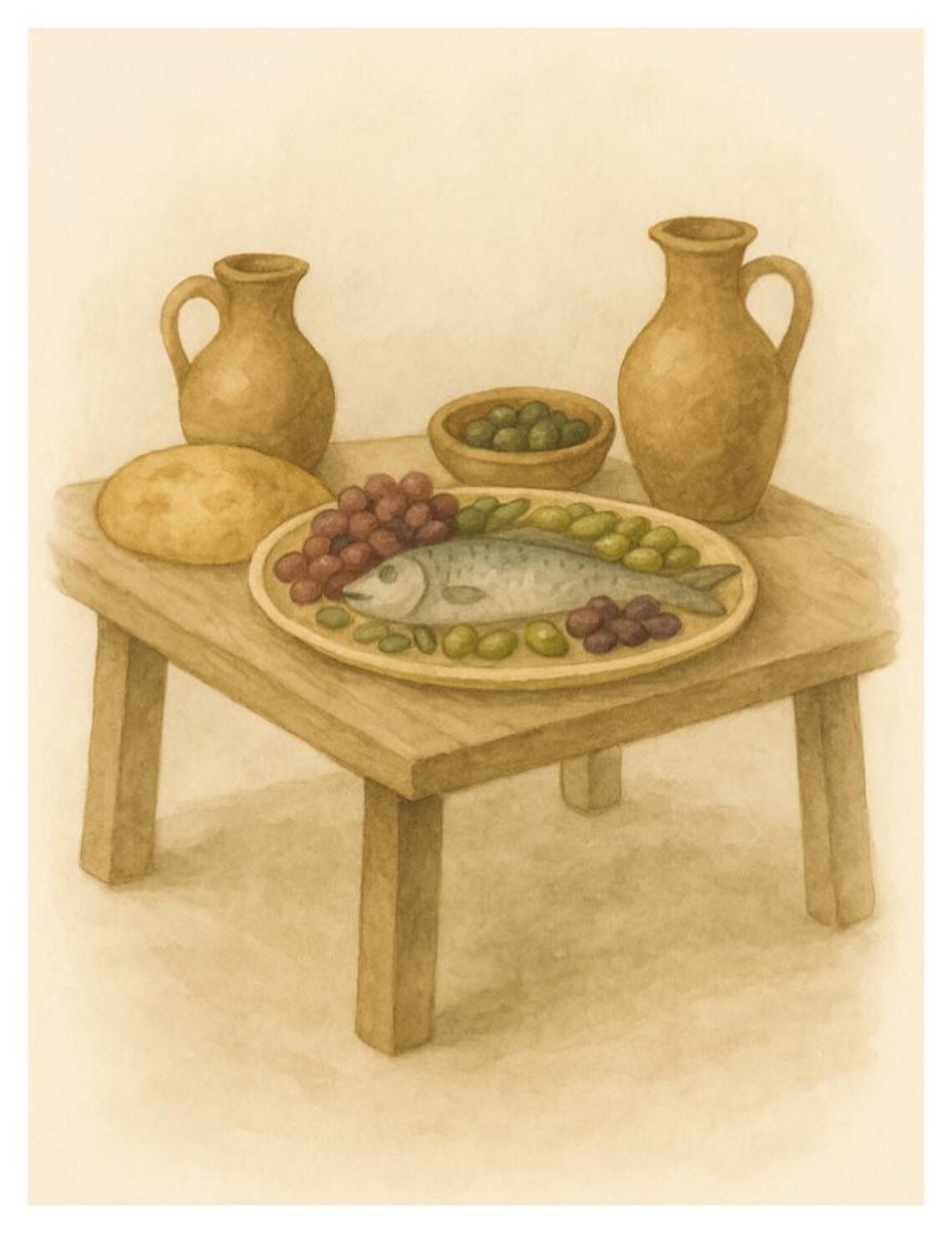 Feast | Printable Bible Image | Christian Watercolor Art for Sunday ...