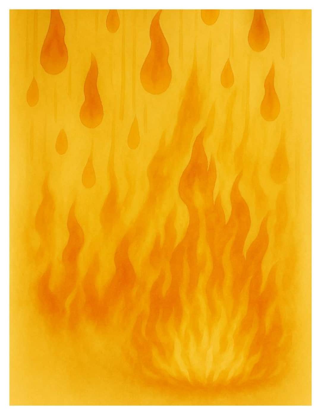 Fire and Brimstone | Printable Bible | Christian Watercolor Art for ...