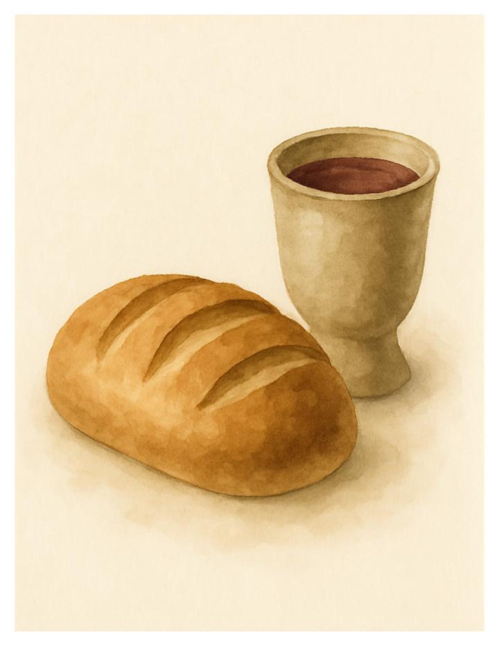 Bread and Wine Printable | Bible Visual Aid | Sunday School Lesson ...
