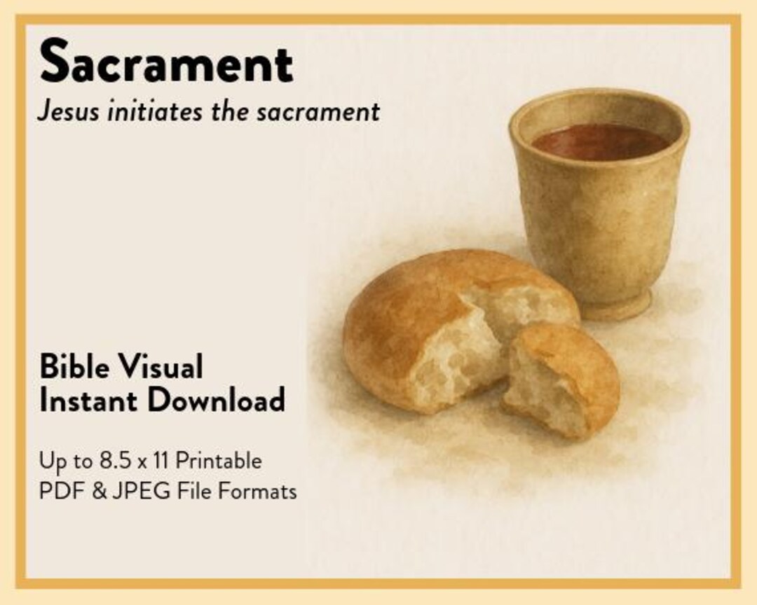 Sacrament Communion Printable | Bible Visual Aid | Sunday School Lesson ...