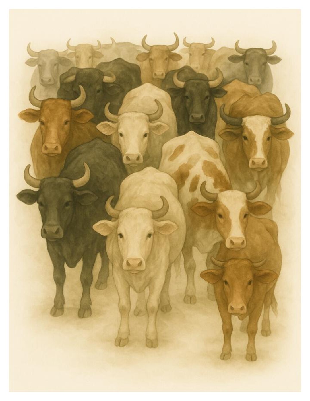 Cattle | Printable Bible Image | Christian Watercolor Art for Sunday ...