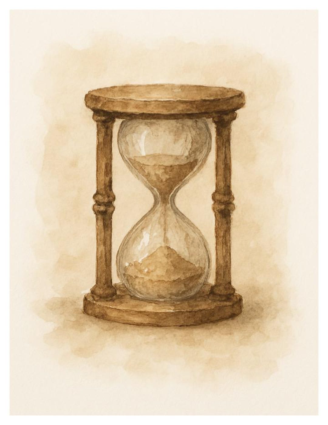 Sand Timer | Printable Bible Image | Christian Watercolor Art for ...
