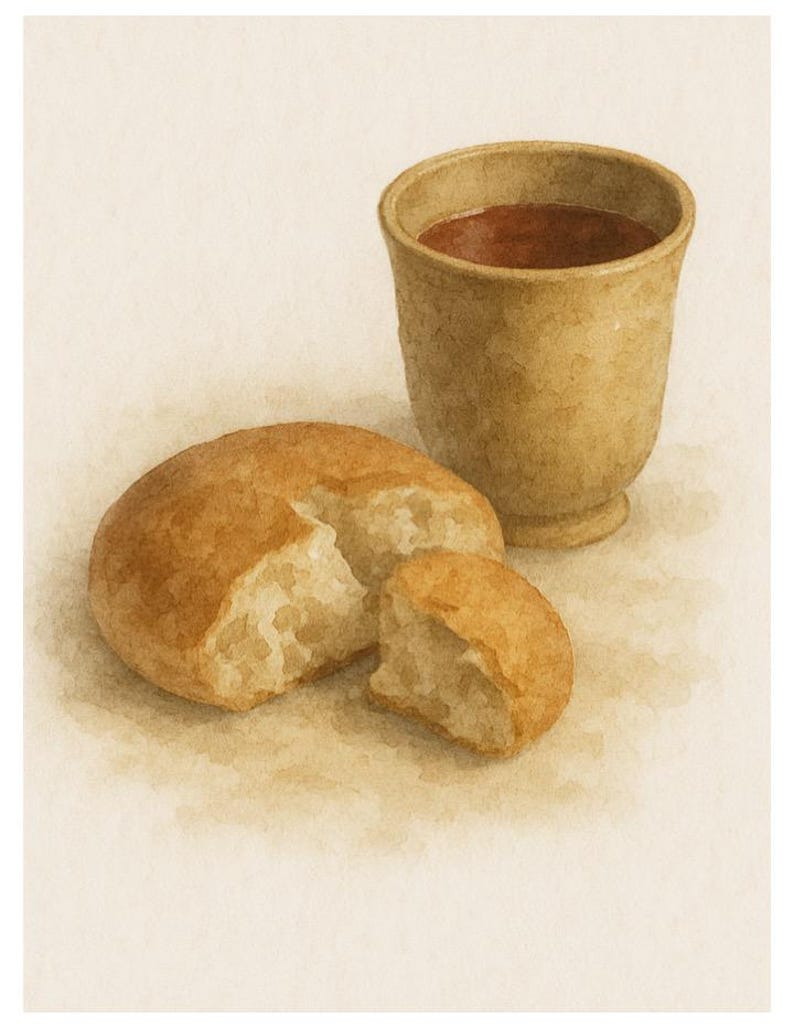 Sacrament Communion | Printable Bible Image | Christian Watercolor Art ...