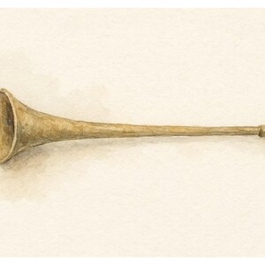 Trumpet | Printable Bible Image | Christian Watercolor Art for Sunday ...