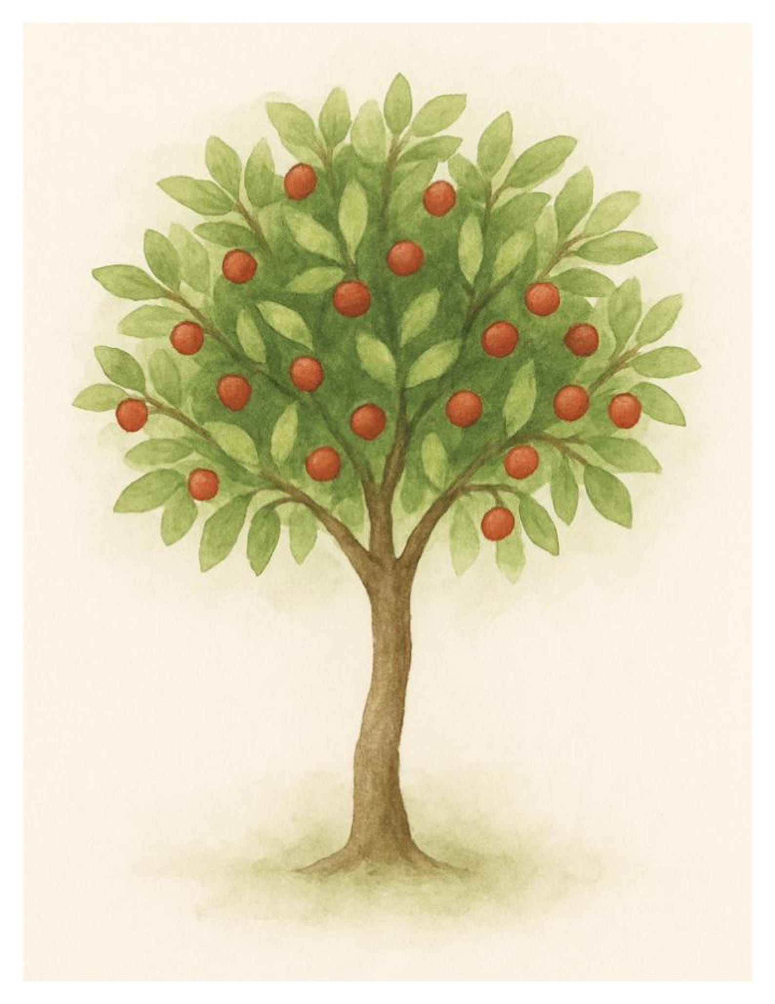 Tree of Good and Evil | Printable Bible Image | Christian Watercolor ...