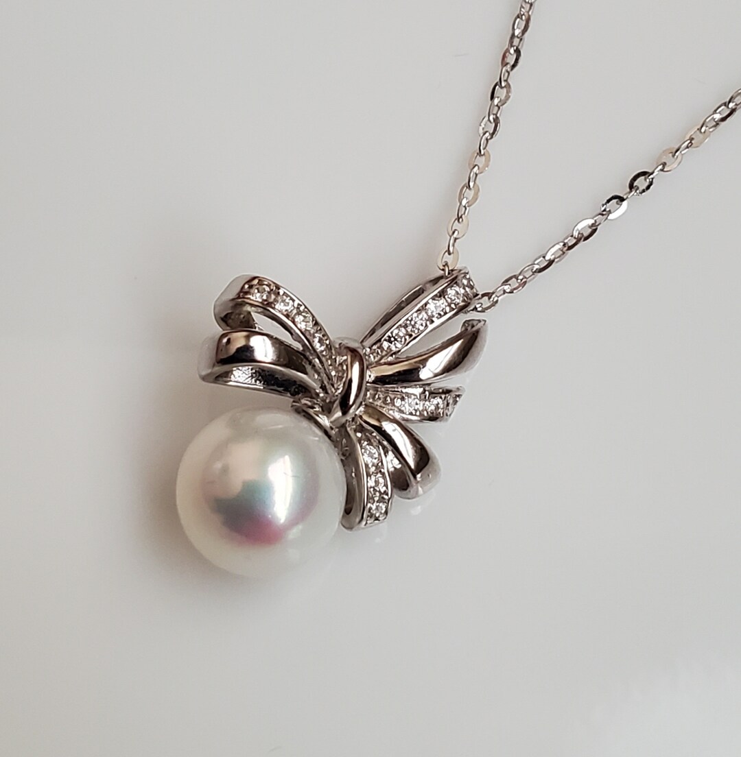 Cultured Freshwater Pearl Sterling Silver Necklace 16"-18" Adjustable ...