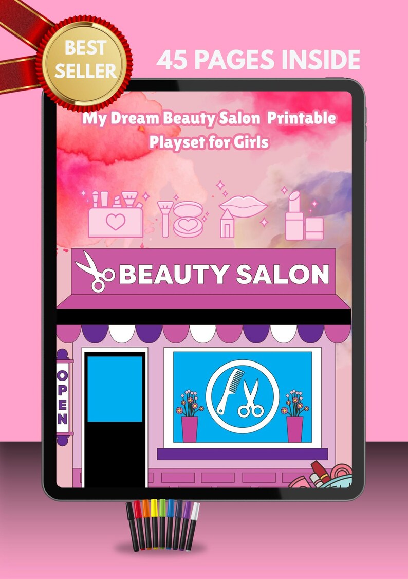 My Dream Beauty Salon – Printable Playset for Girls - Etsy
