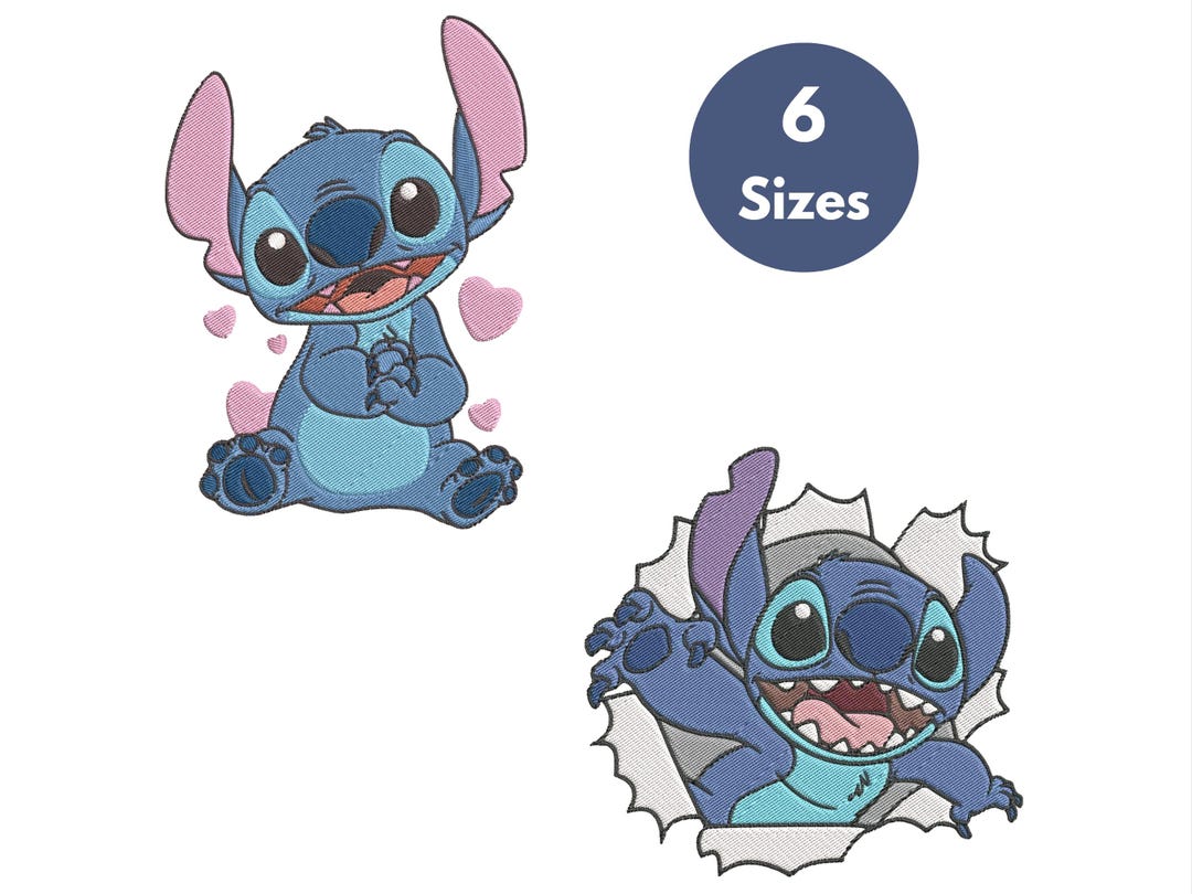 Stitch Embroidery Design Bundle: Machine Embroidery Files (6 Sizes ...