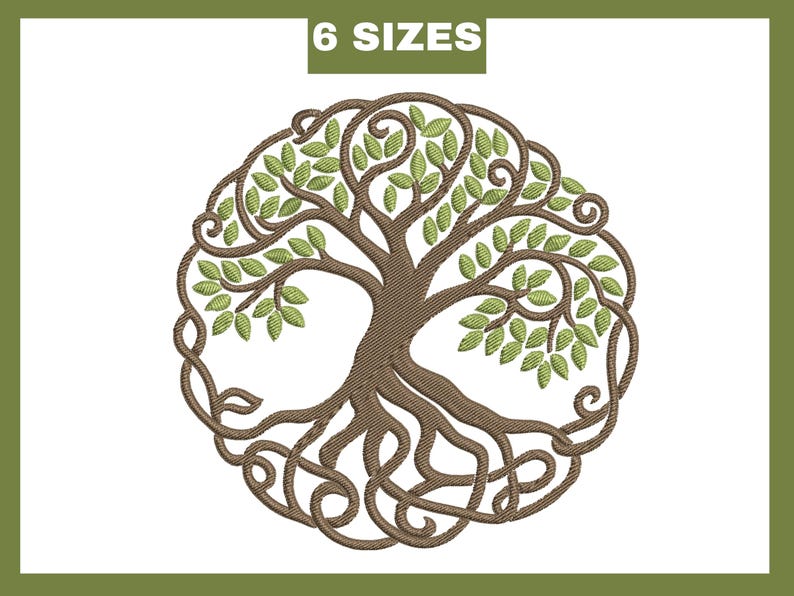 Tree of Life Embroidery Design - Tree Embroidery Files, Tree of Life ...