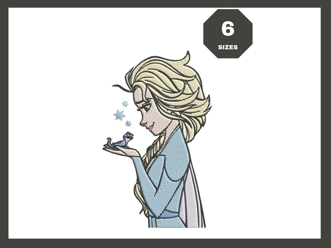 Princess Elsa Embroidery, Frozen Inspired Machine Embroidery Design ...