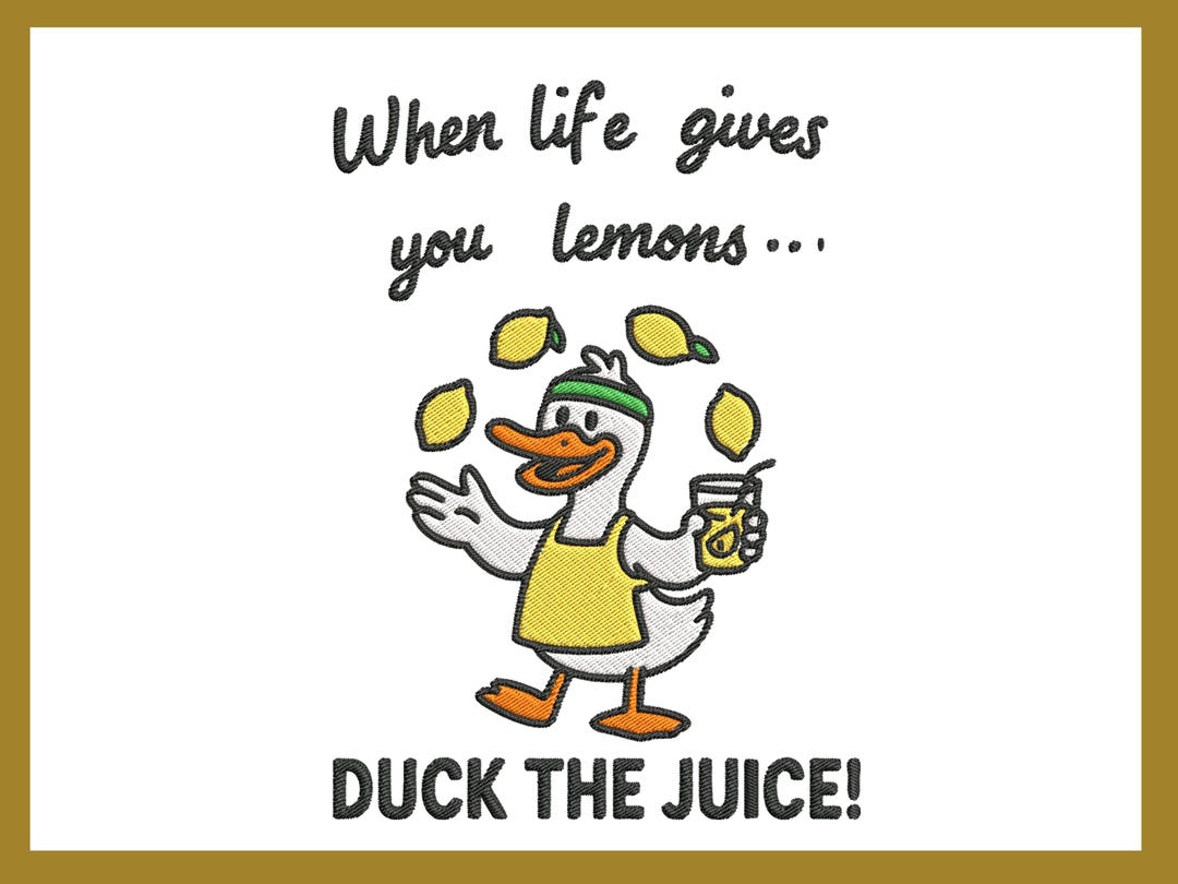 Embroidery Design, Crazy Funny Duck Embroidery Design, Sarcastic Duck ...