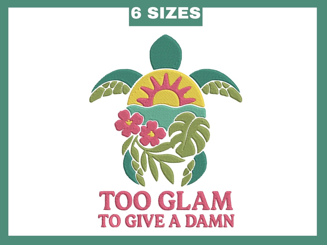 Turtle Embroidery Design, Sea Turtle Machine Embroidery Design ...