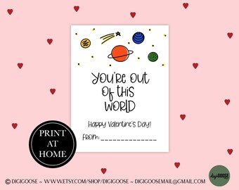 Space valentine | Etsy