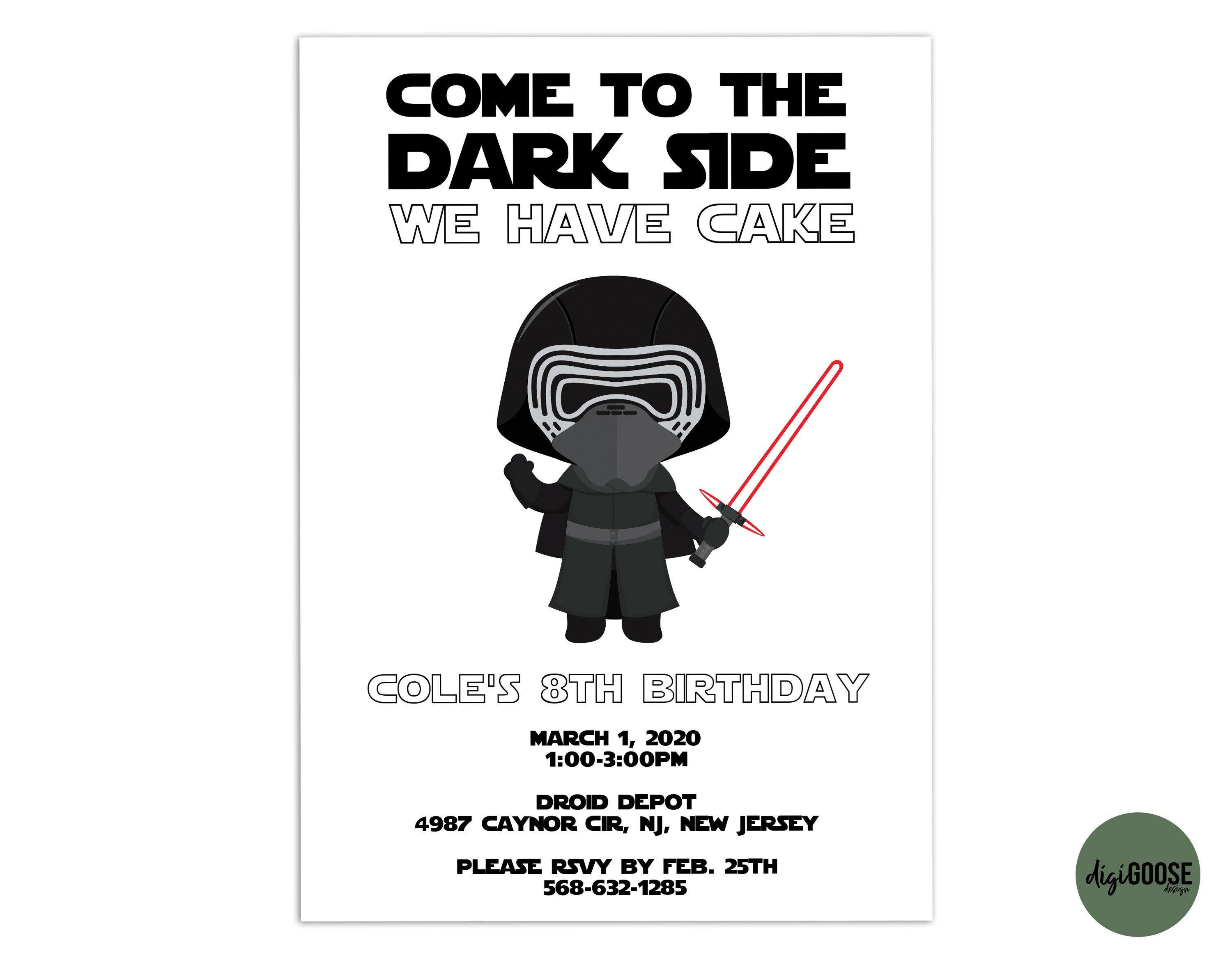 Star Wars Birthday Invitation Templates