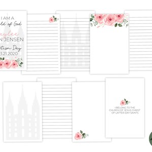EDITABLE, LDS Baptism Notes Template, Printable Baptism Booklet, Lds ...