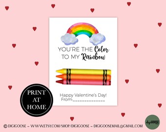 Cute Valentine Card Printable / Valentine Printables for Kids / Instant ...