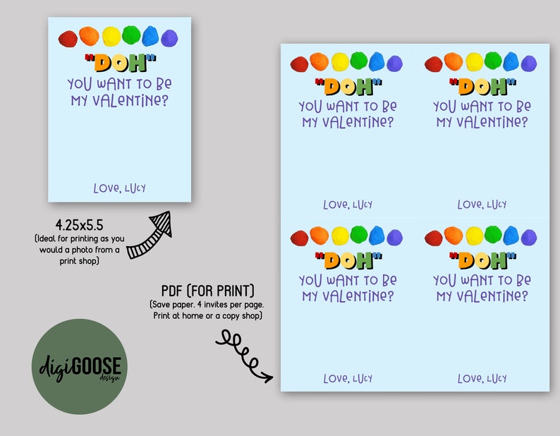 EDITABLE Valentine Card Printable / Valentine Printables for - Etsy
