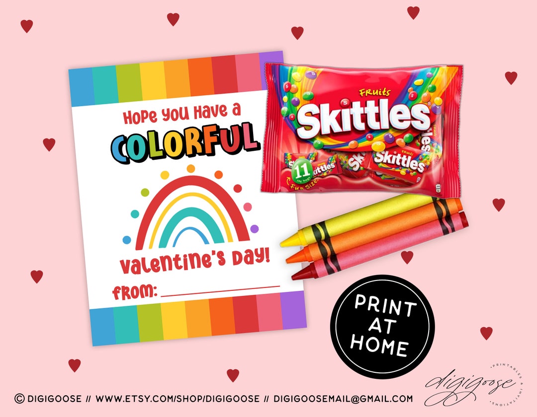 Valentine Card Printable / Printables for Kids / Instant Download ...
