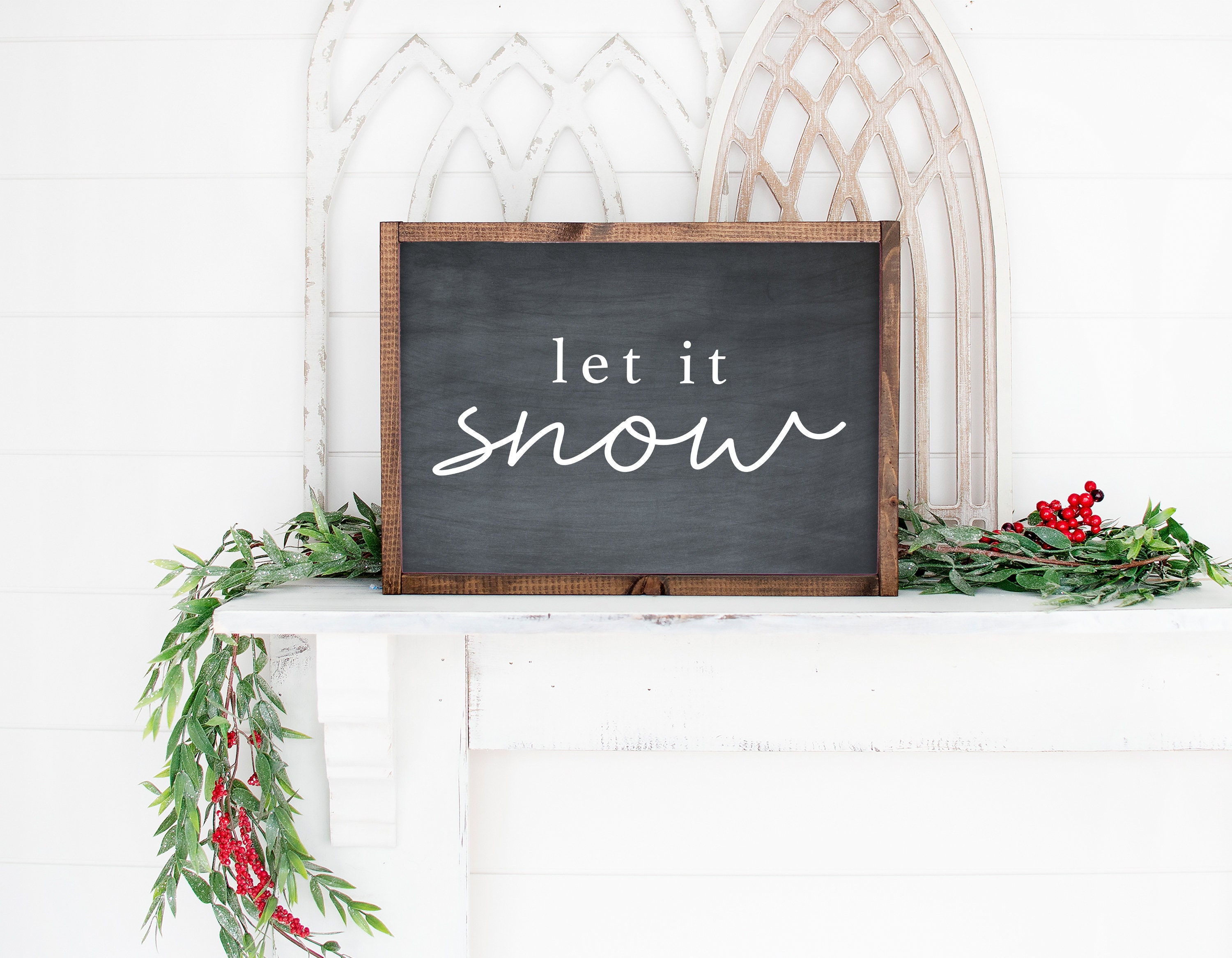 CLEARANCE // Let is SNOW Printable // Home Decor // Printable Wall ...