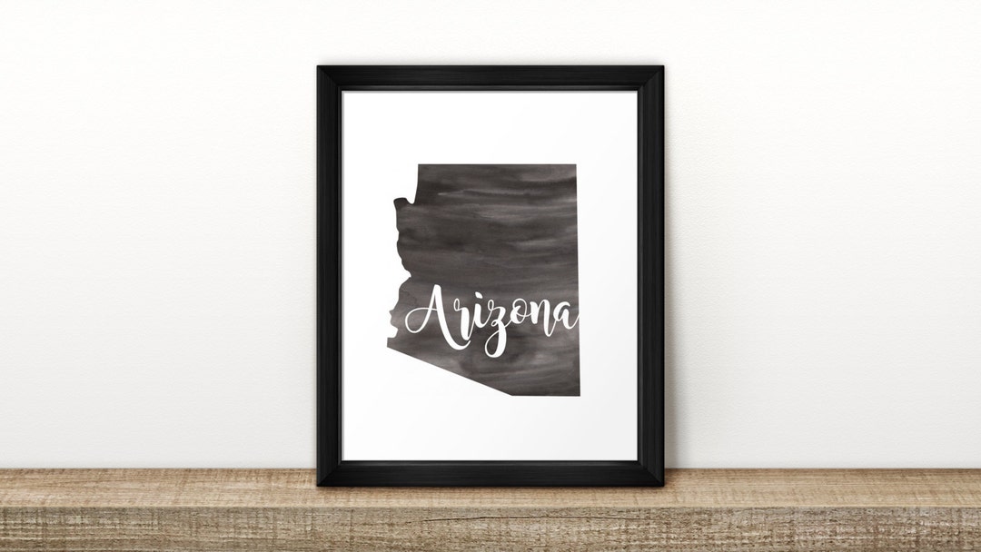 CLEARANCE // ARIZONA State Map // Watercolor Art Print // Poster// Wall ...