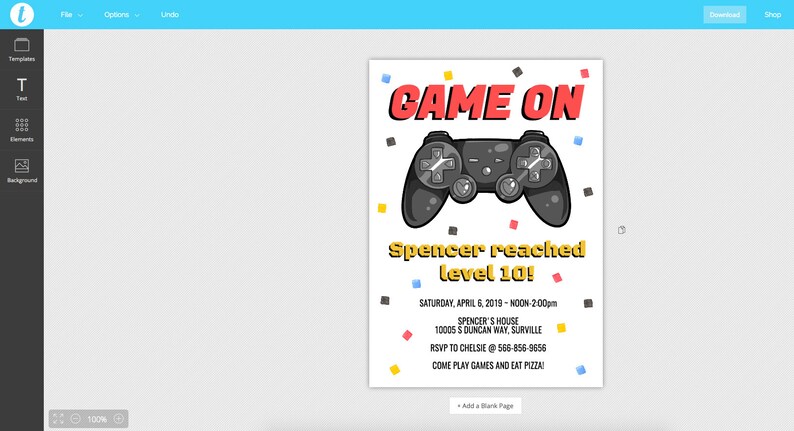 EDITABLE Video Game Invitation TEMPLATE Printable Video Game - Etsy