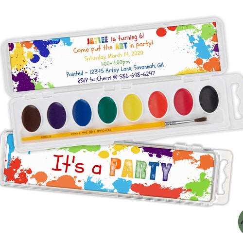 Color Run Birthday Party Invitation Editable Printable - Etsy