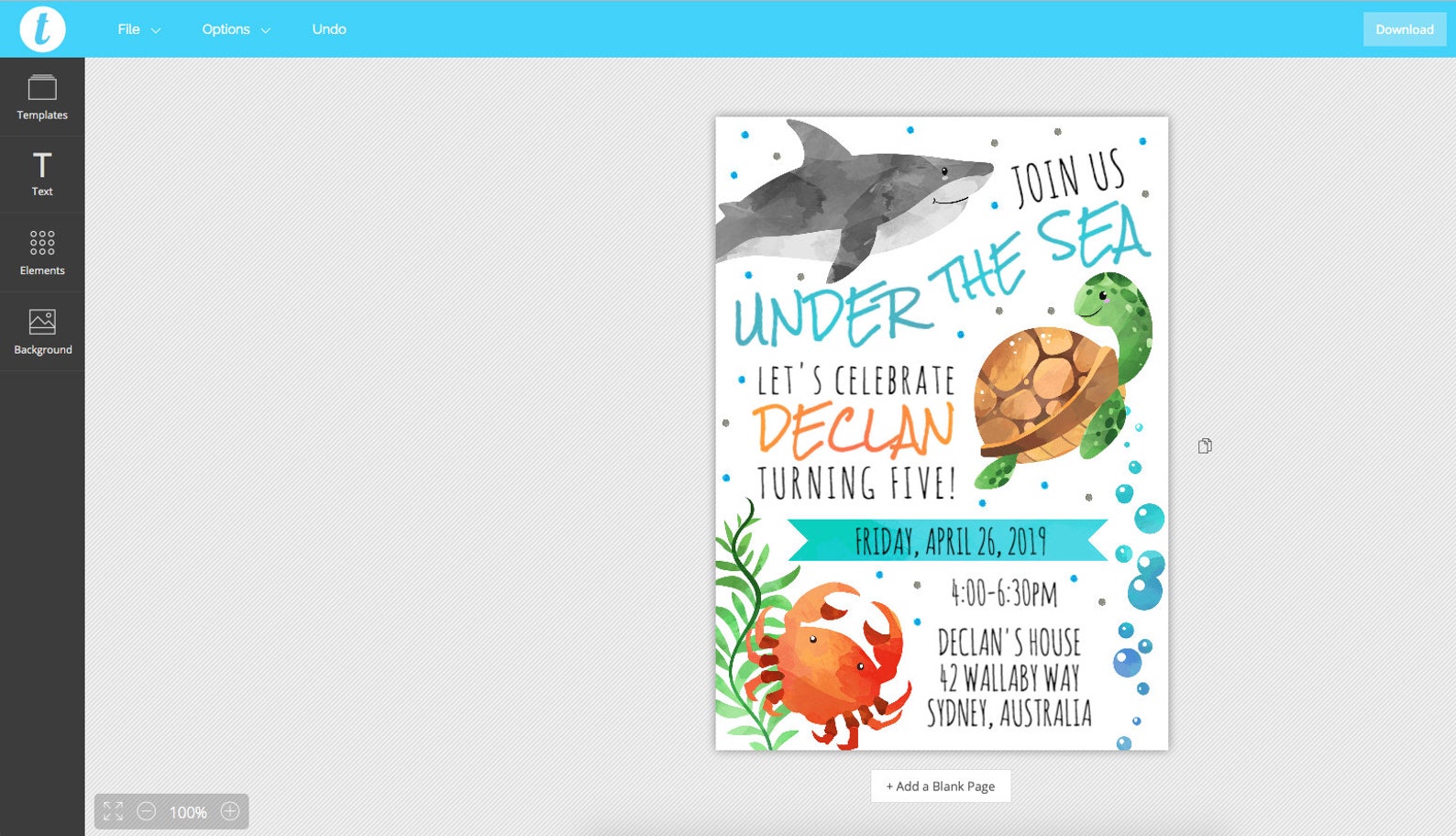 EDITABLE Under the Sea TEMPLATE Invitation Printable Under | Etsy