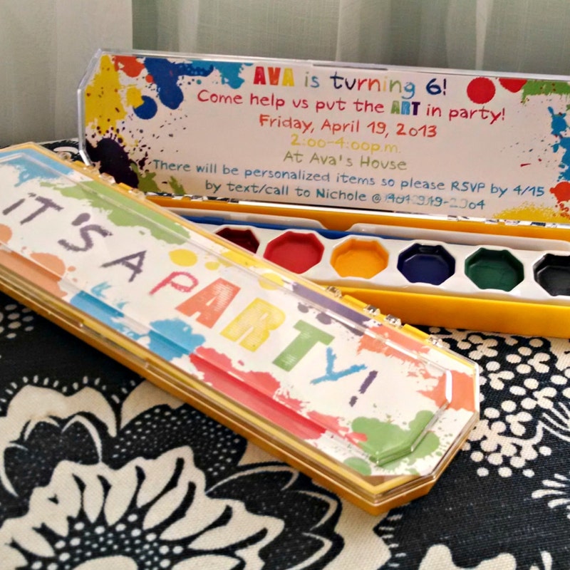 Art Party Invitation - Etsy