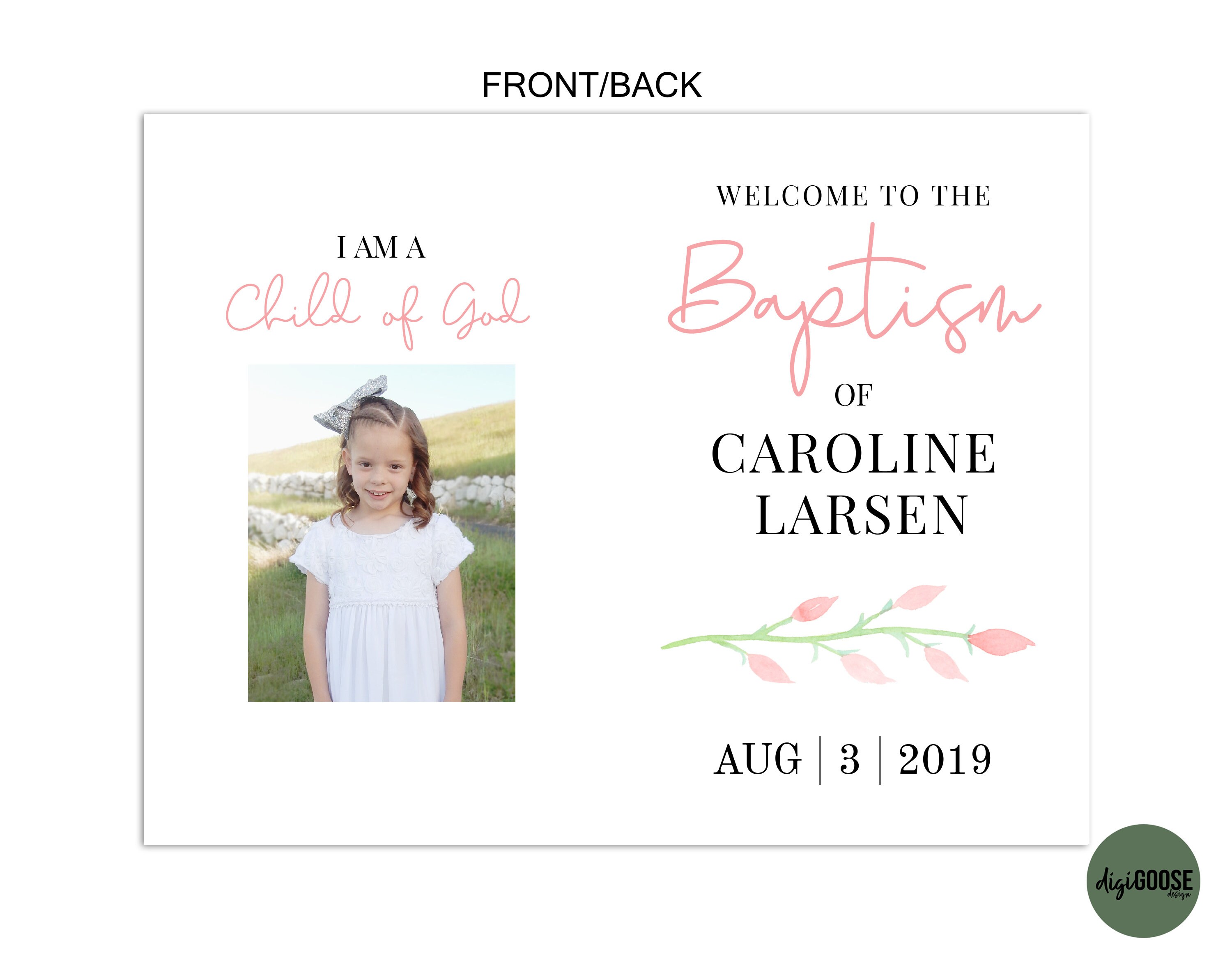EDITABLE LDS Baptism Program Template Printable Baptism - Etsy
