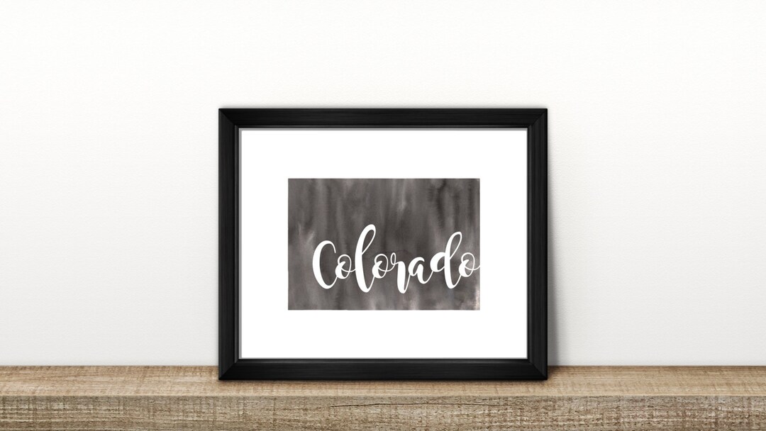 CLEARANCE // COLORADO State Map // Watercolor Art Print // Wall Art ...