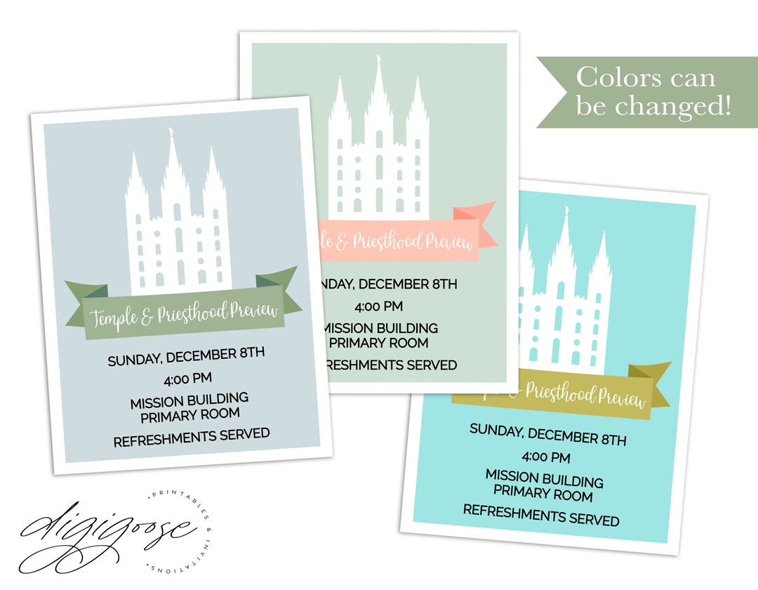 EDITABLE, LDS Temple and Priesthood Preview, LDS Temple, Priesthood ...