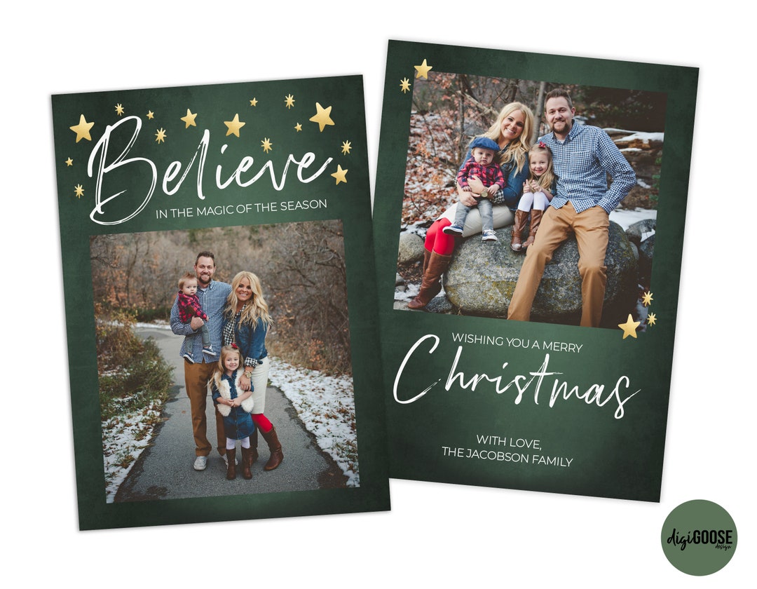 EDITABLE // TEMPLATE // Christmas Card Template // Photographers ...
