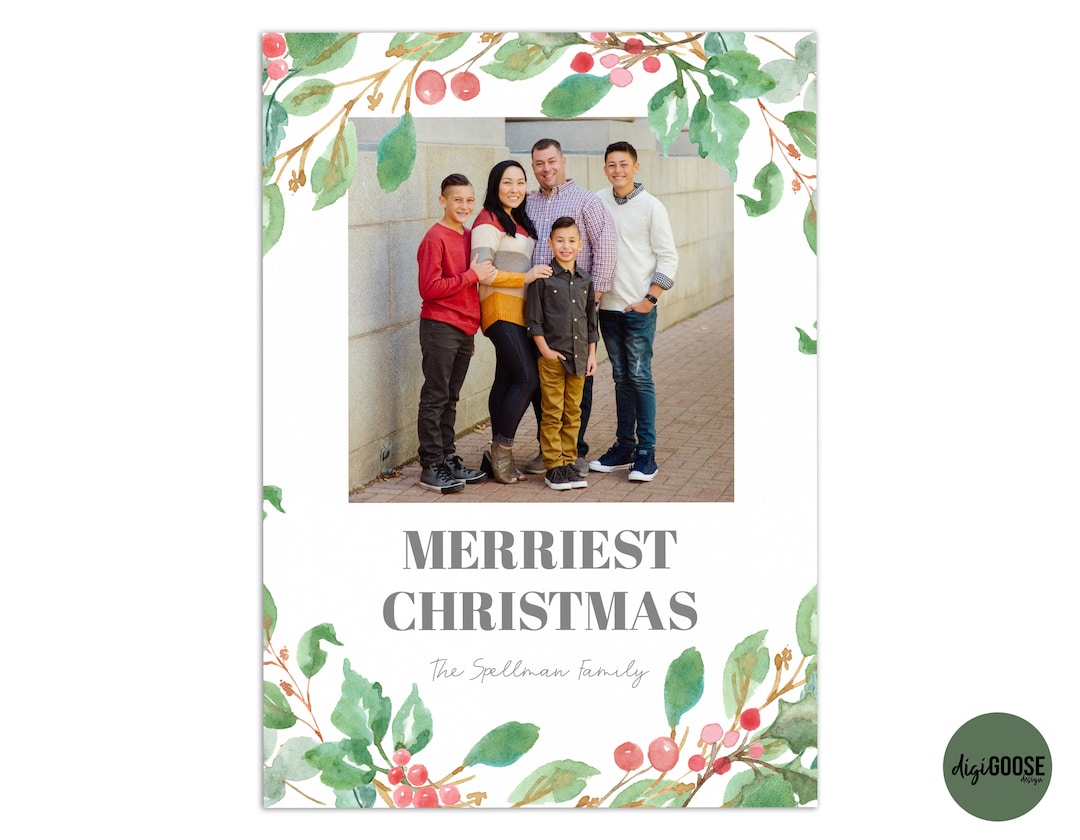 EDITABLE // TEMPLATE // Christmas Card Template // Photographers ...