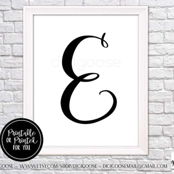 E Monogram - Etsy