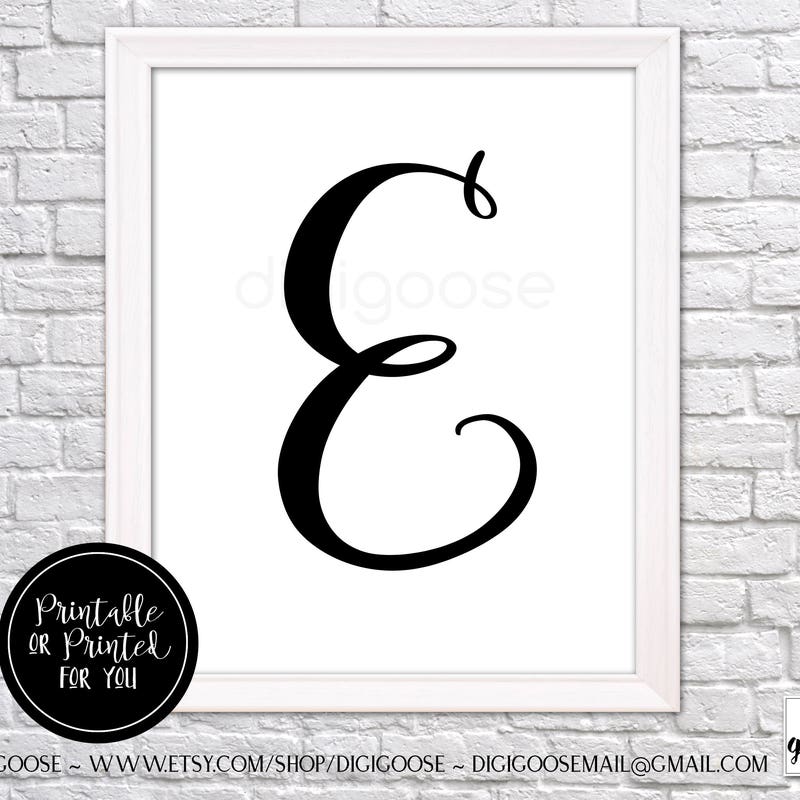 E Monogram - Etsy
