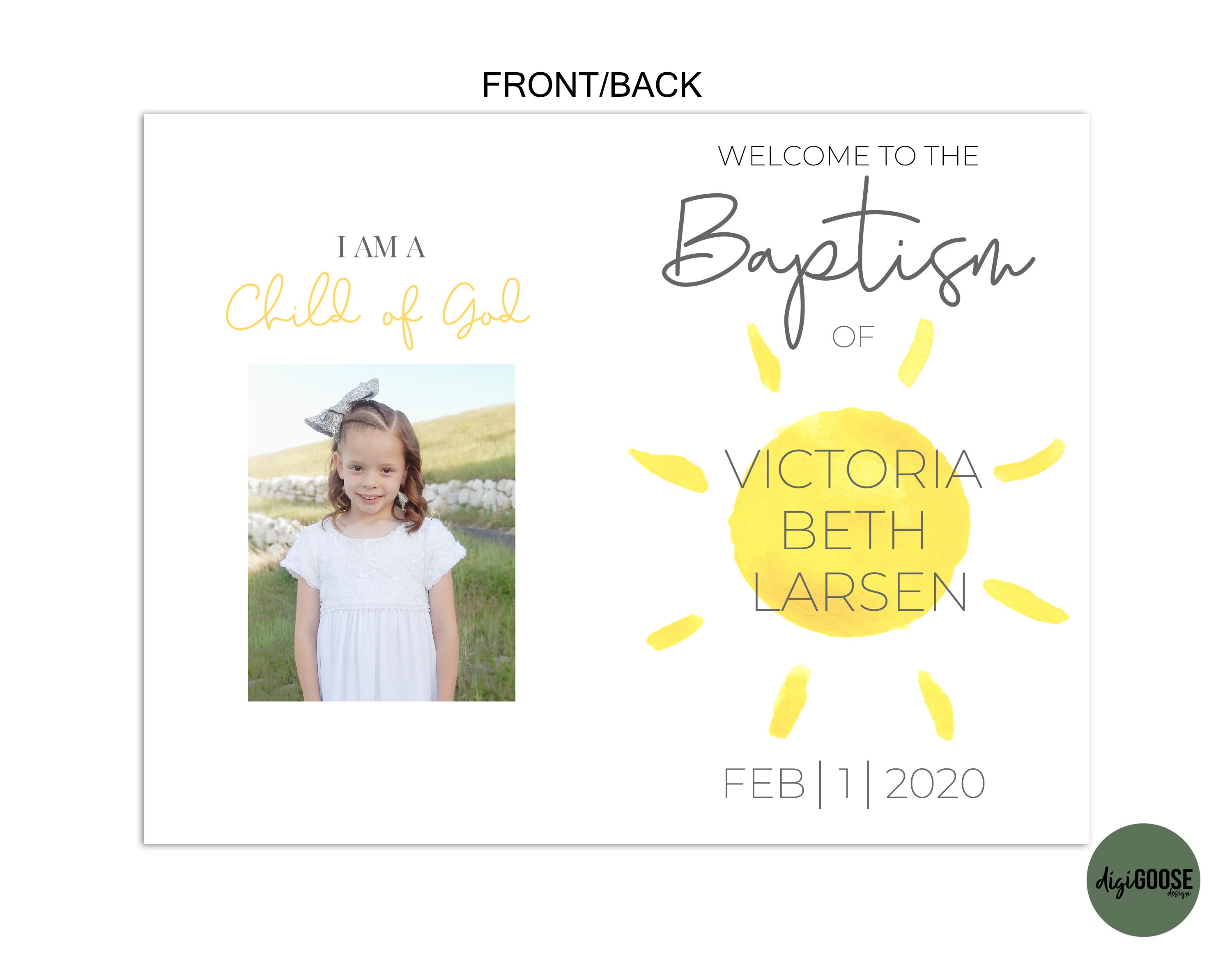 EDITABLE LDS Baptism Program Template Printable Baptism - Etsy