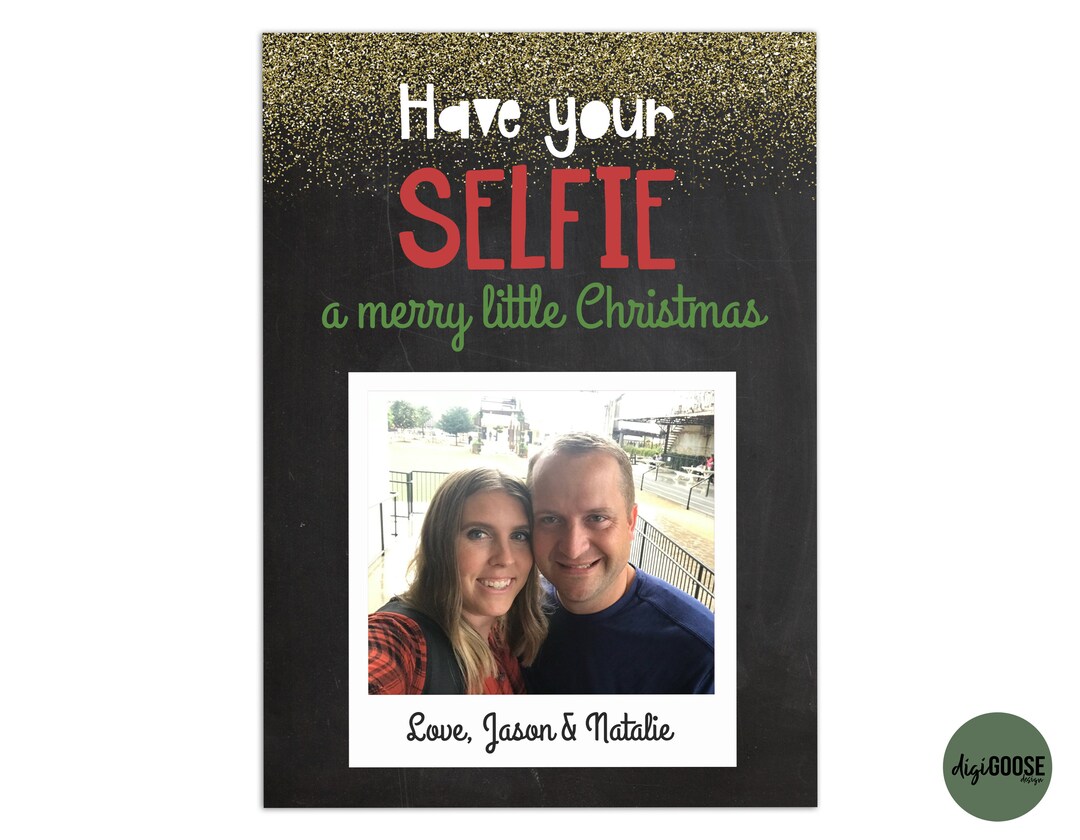 EDITABLE // TEMPLATE // Selfie Christmas Card Template // Photographers ...