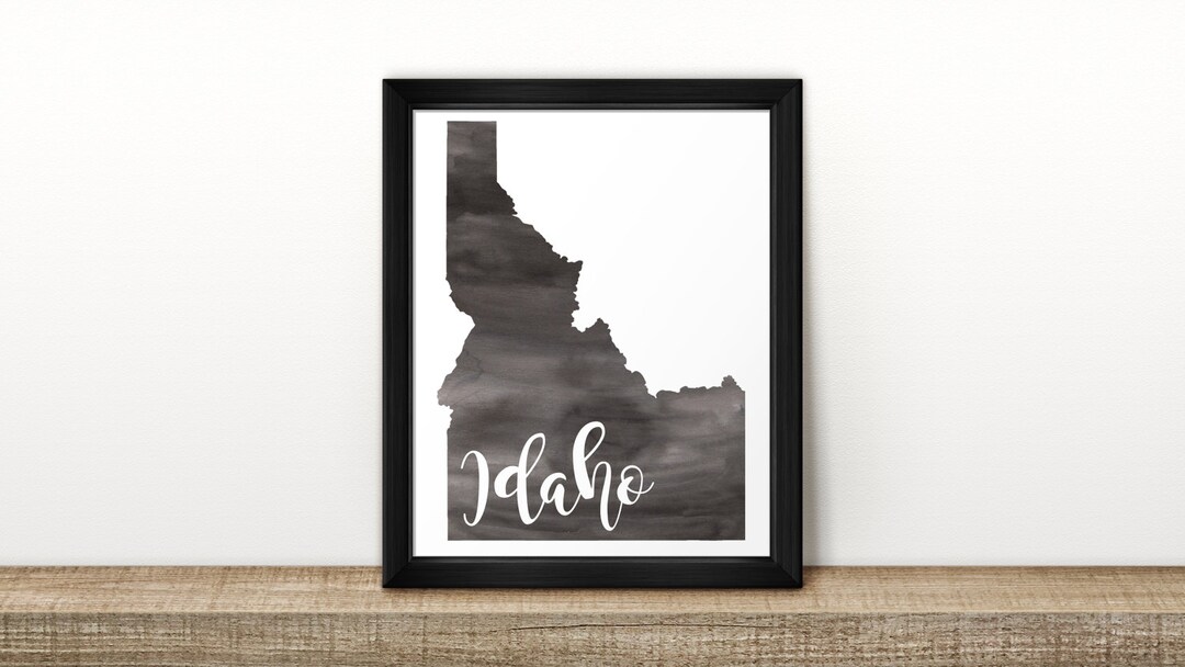 CLEARANCE // IDAHO State Map // Watercolor Art Print // Poster ...