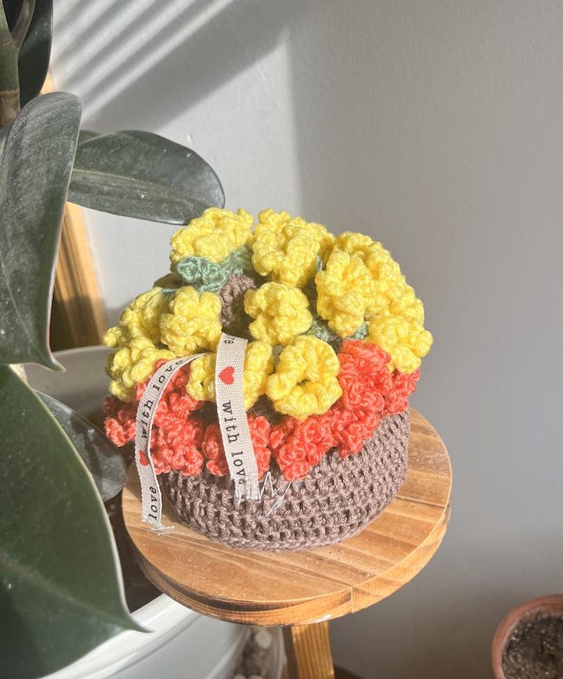 Crochet Flower Coaster Set – Stackable Drink Coasters That Form a ...
