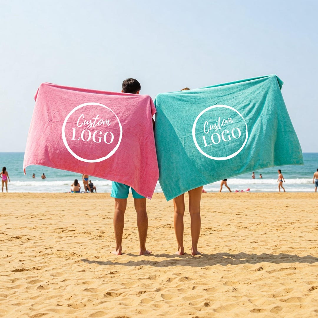 Custom Logo Beach Towel, Softball Team Logo, Volleyball, University ...