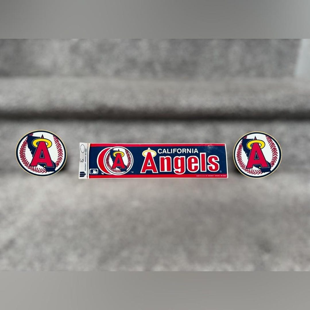 Vintage California Angels Decal Lot Wincraft MLB Sticker Set 80s 90s ...