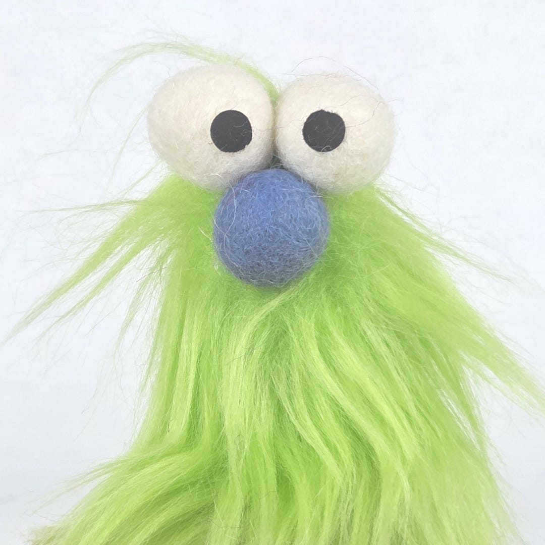 FUZZINGER: A Fuzzy Finger Puppet by All Hands Productions! (LIME) - Etsy