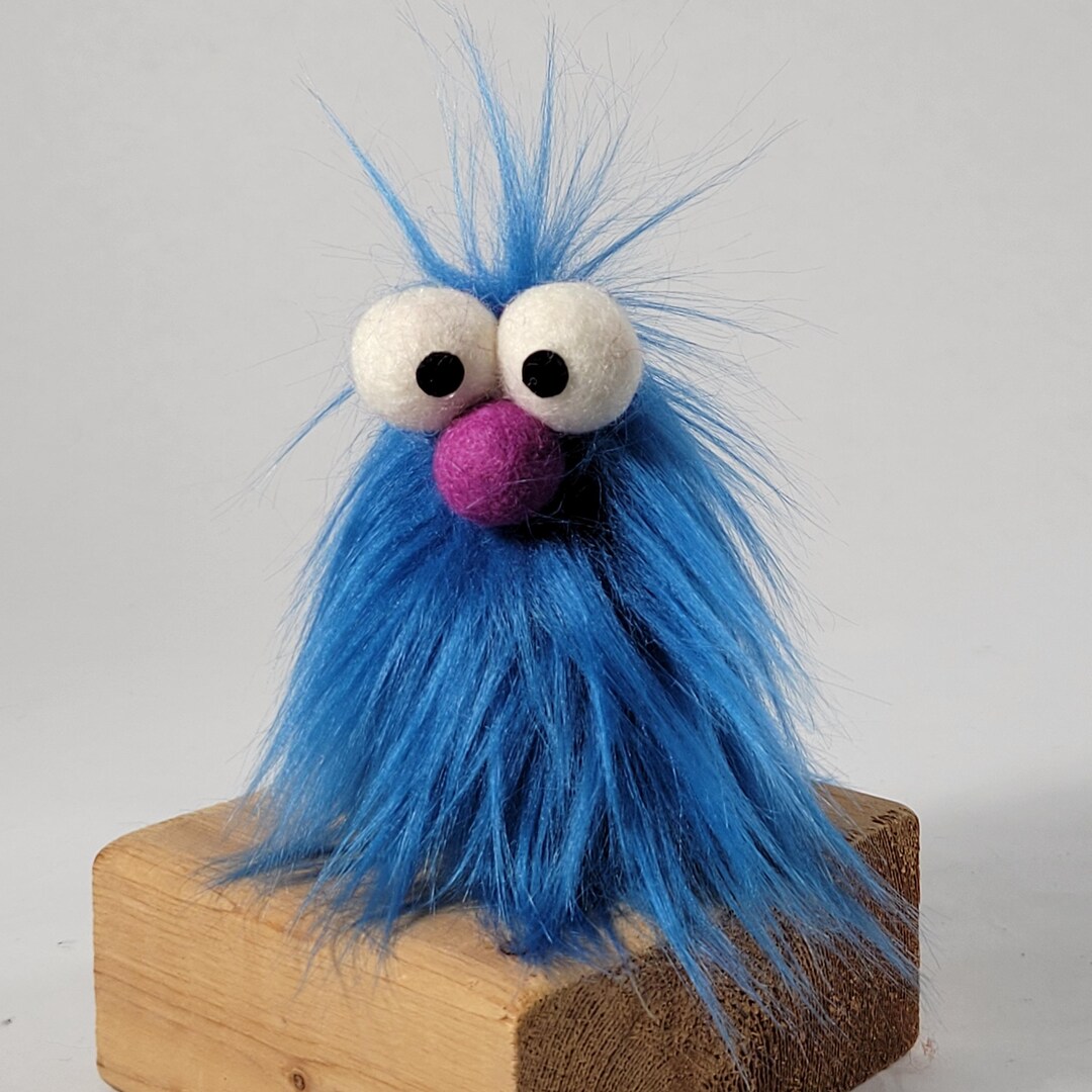 FUZZINGER: A Fuzzy Finger Puppet by All Hands Productions! (BLUE) - Etsy