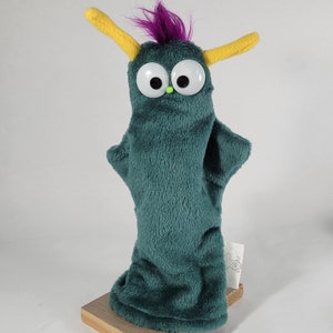 Little Beastie Hand Puppet EMERALD GREEN - Etsy
