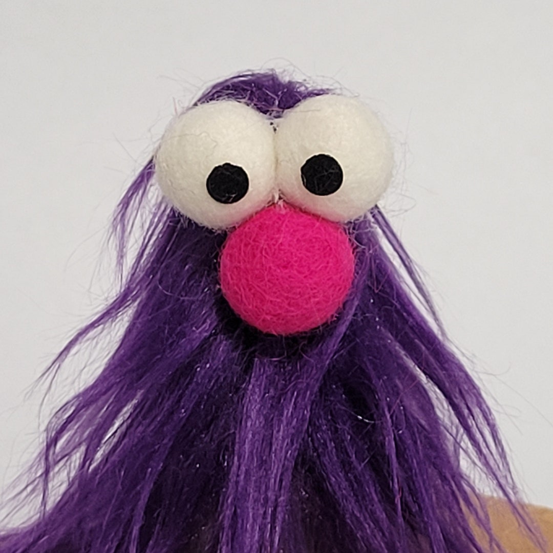 FUZZINGER: A Fuzzy Finger Puppet by All Hands Productions PURPLE - Etsy
